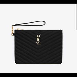 Yves Saint Laurent | Bags | Ysl Pouch With Wristlet | Poshmark